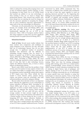 Barriers to the successful integraration of ICT | PDF