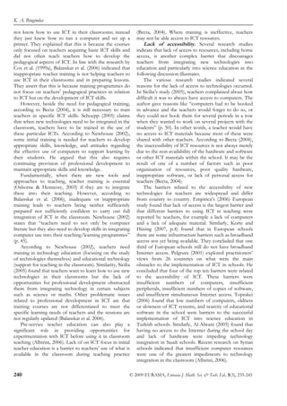 Barriers to the successful integraration of ICT | PDF
