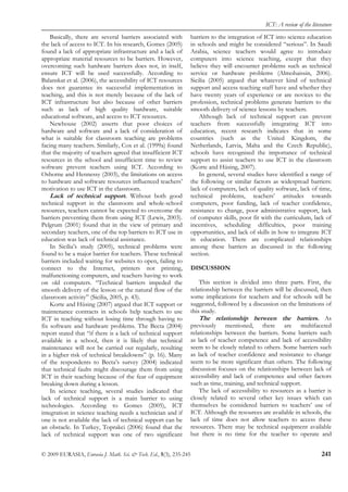 Barriers to the successful integraration of ICT | PDF