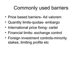 Barriers To Trade | PPT