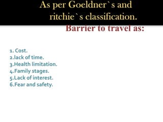 Barriers to travel | PPTX