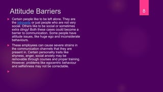 Barrier to communications part i | PPT