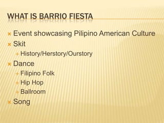 Barrio 2k12 info night | PPTX