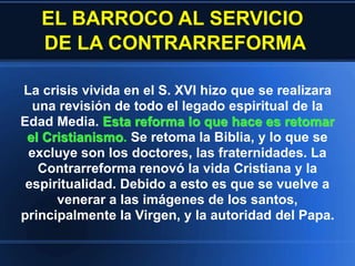 Escultura Barroca, contexto histórico, características, ejemplos | PPT