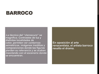 Barroco, rococó y neolásico. | PPTX