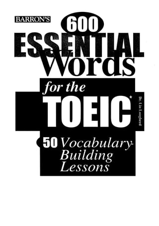 Barrons 600 essential words for the toeic | PDF