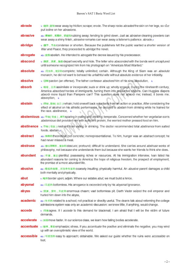 Barron's SAT I Basic Word List BARRON'S HOW TO PREPARE FOR.pdf