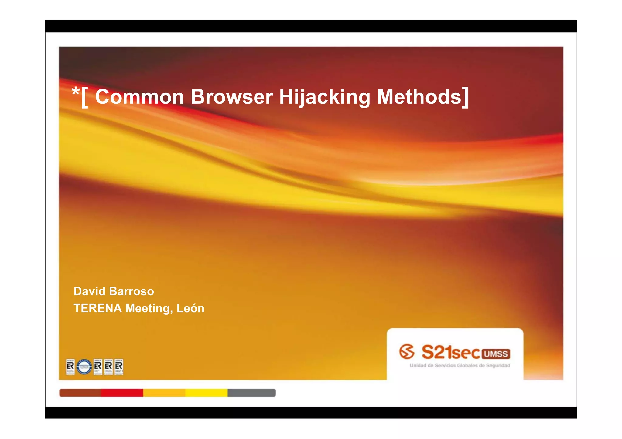 Common Browser Hijacking Methods | PPT