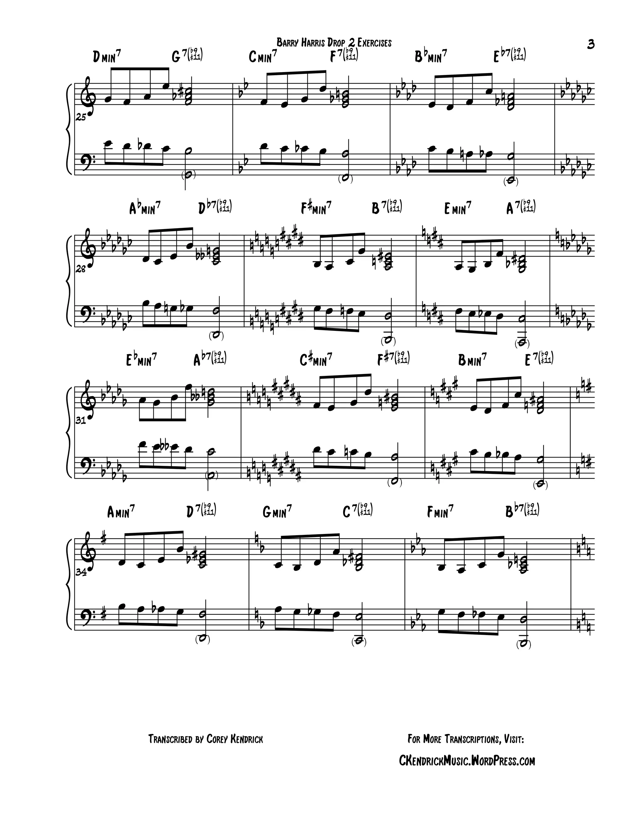 Barry harris drop 2 - Exercises | PDF