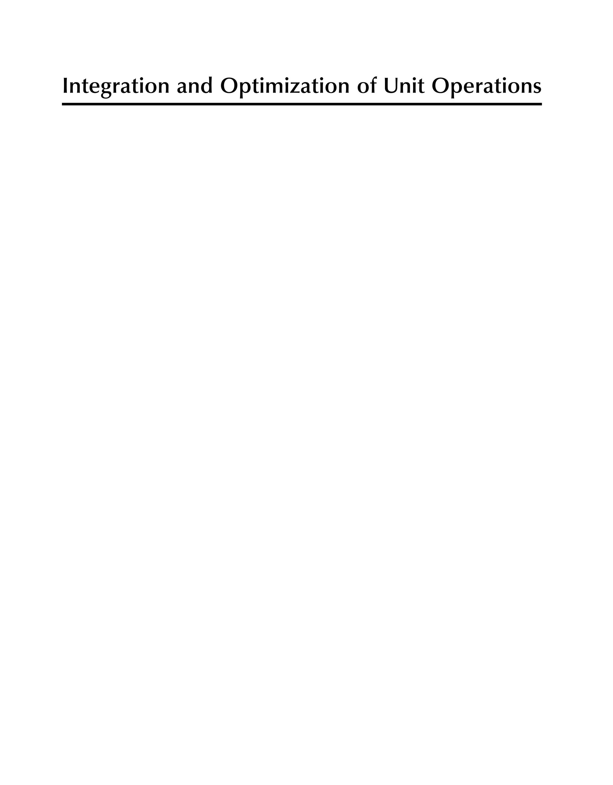 Barry A. Perlmutter - Integration and Optimization of Unit Operations ...