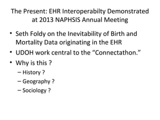 Utah: The Cradle of Public Health Informatics | PPT