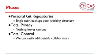 Barry Rowlingson CHICAS use of git lab | PPTX