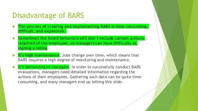 Bars(Behaviours anchor rating scale)