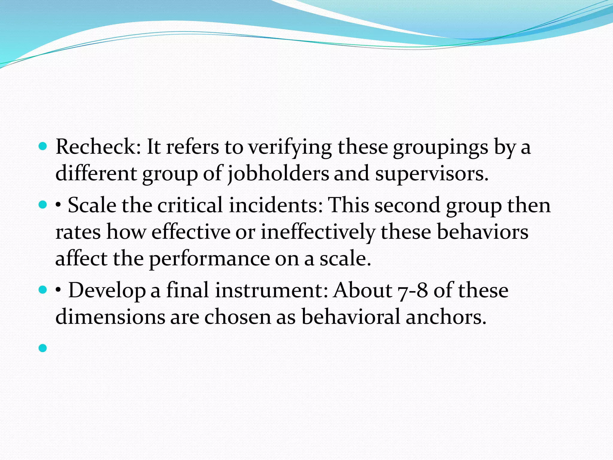 Bars - Behaviourally Anchored Rating Scales | PPT