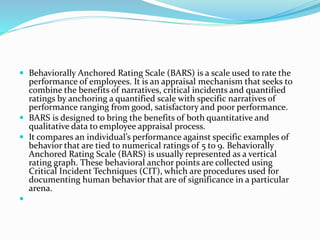 Bars - Behaviourally Anchored Rating Scales | PPT