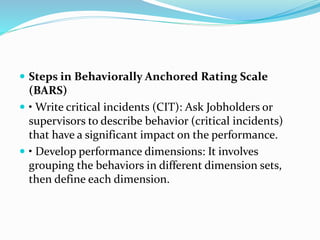 Bars - Behaviourally Anchored Rating Scales | PPT