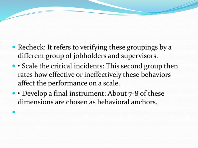 Bars - Behaviourally Anchored Rating Scales | PPT