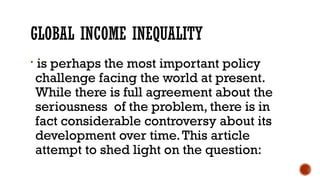 GLOBAL INCOME INEQUALITY ALTEA POWERPOINT | PPTX