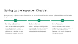 Bar Service SOP Inspection with eAuditor Audits & Inspections | PDF