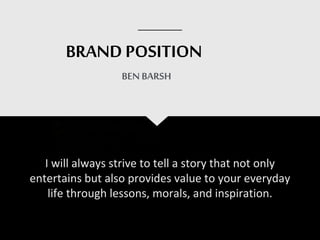 Ben Barsh's Personal Brand | PPT