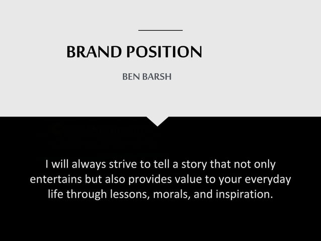 Ben Barsh's Personal Brand | PPT