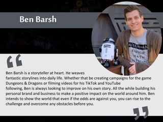 Ben Barsh's Personal Brand | PPT