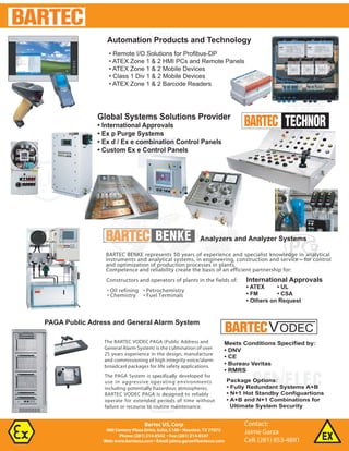 Bartec Line Sheet | PDF