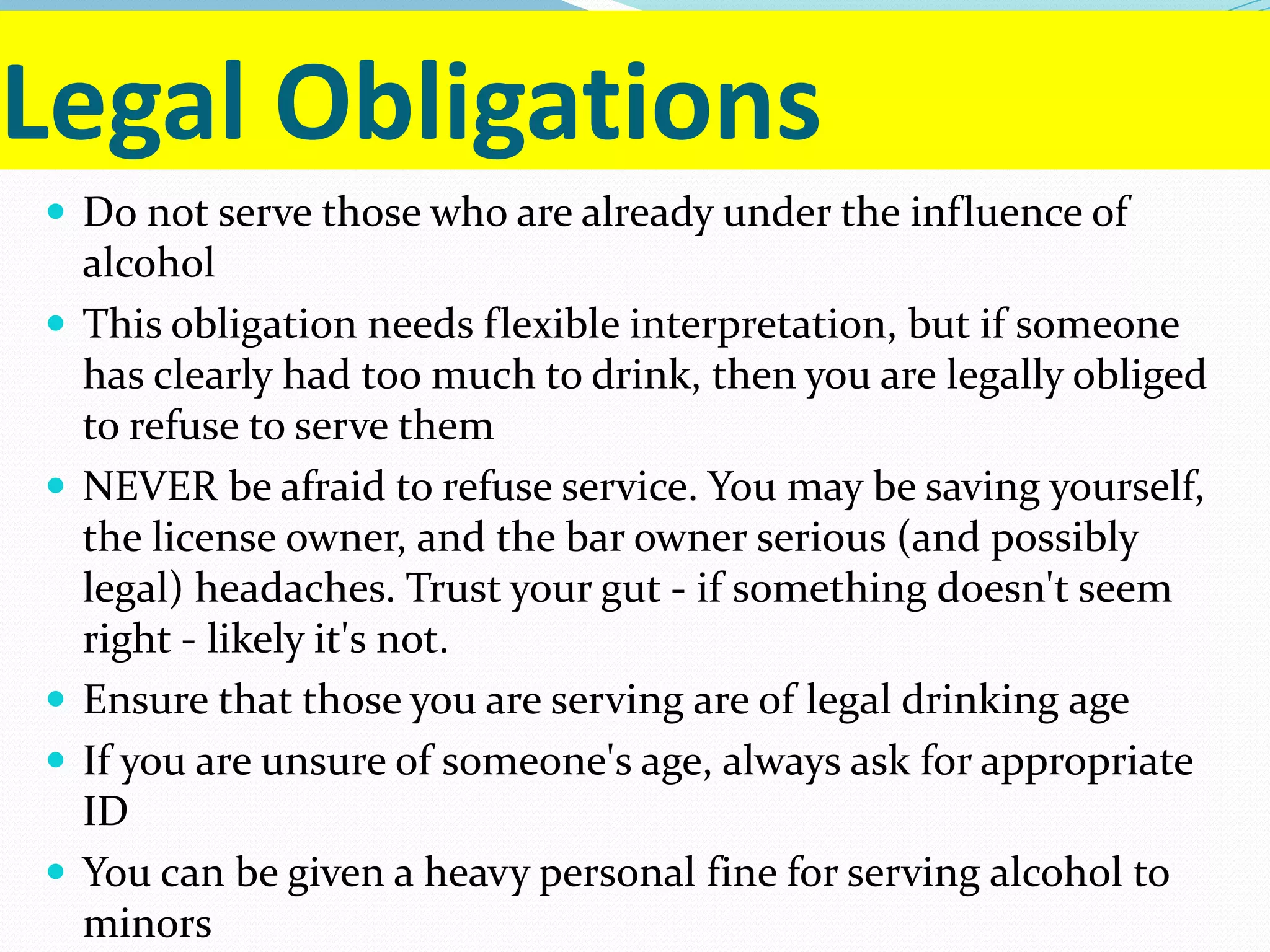 Bartender duties and obligations | PPTX