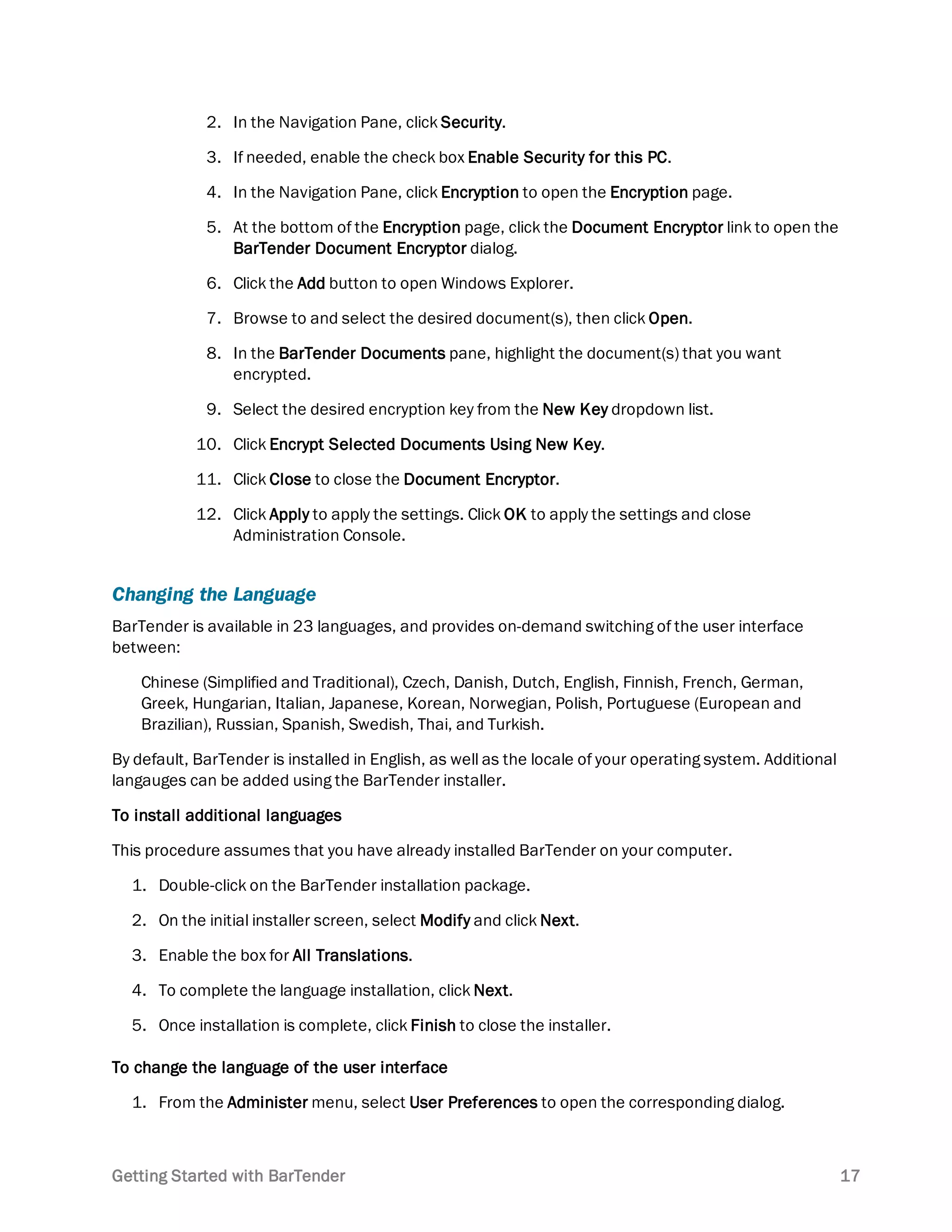 Bar tender manual | PDF | Operating Systems | Computer Software and Applications