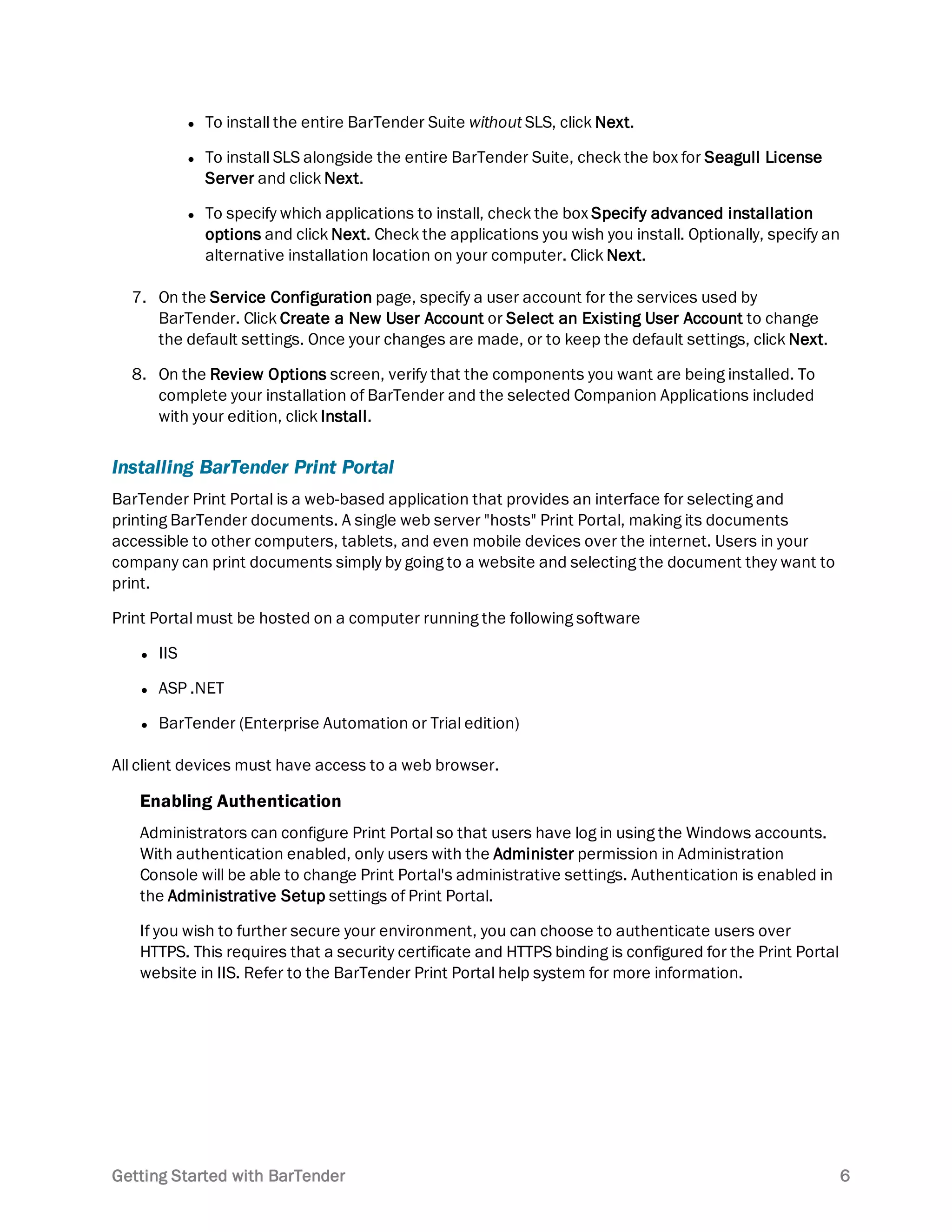 Bar tender manual | PDF | Operating Systems | Computer Software and Applications