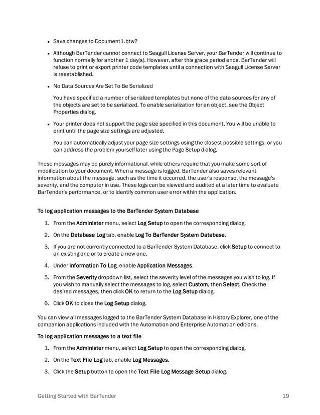 Bar tender manual | PDF | Operating Systems | Computer Software and Applications