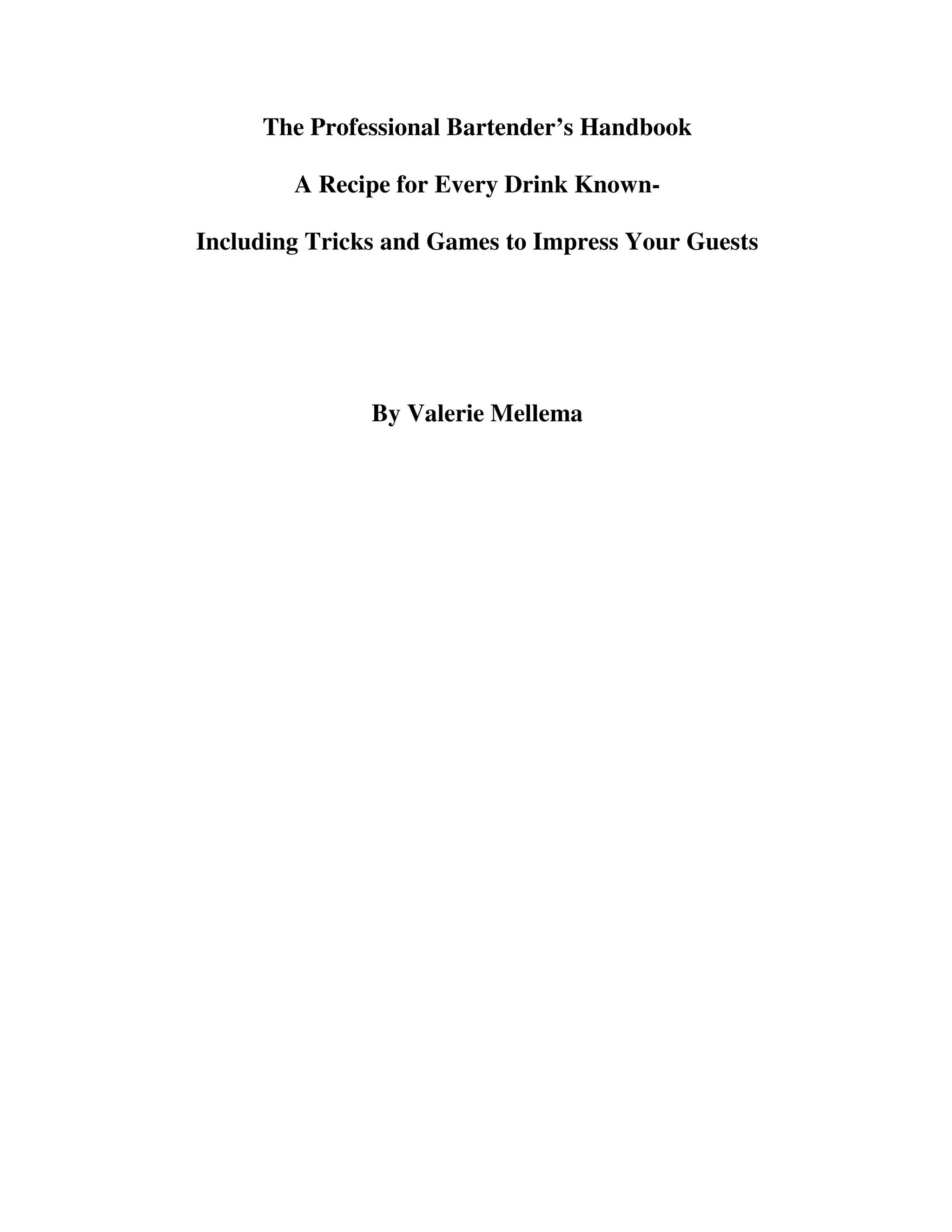 Bartenders handbook | PDF