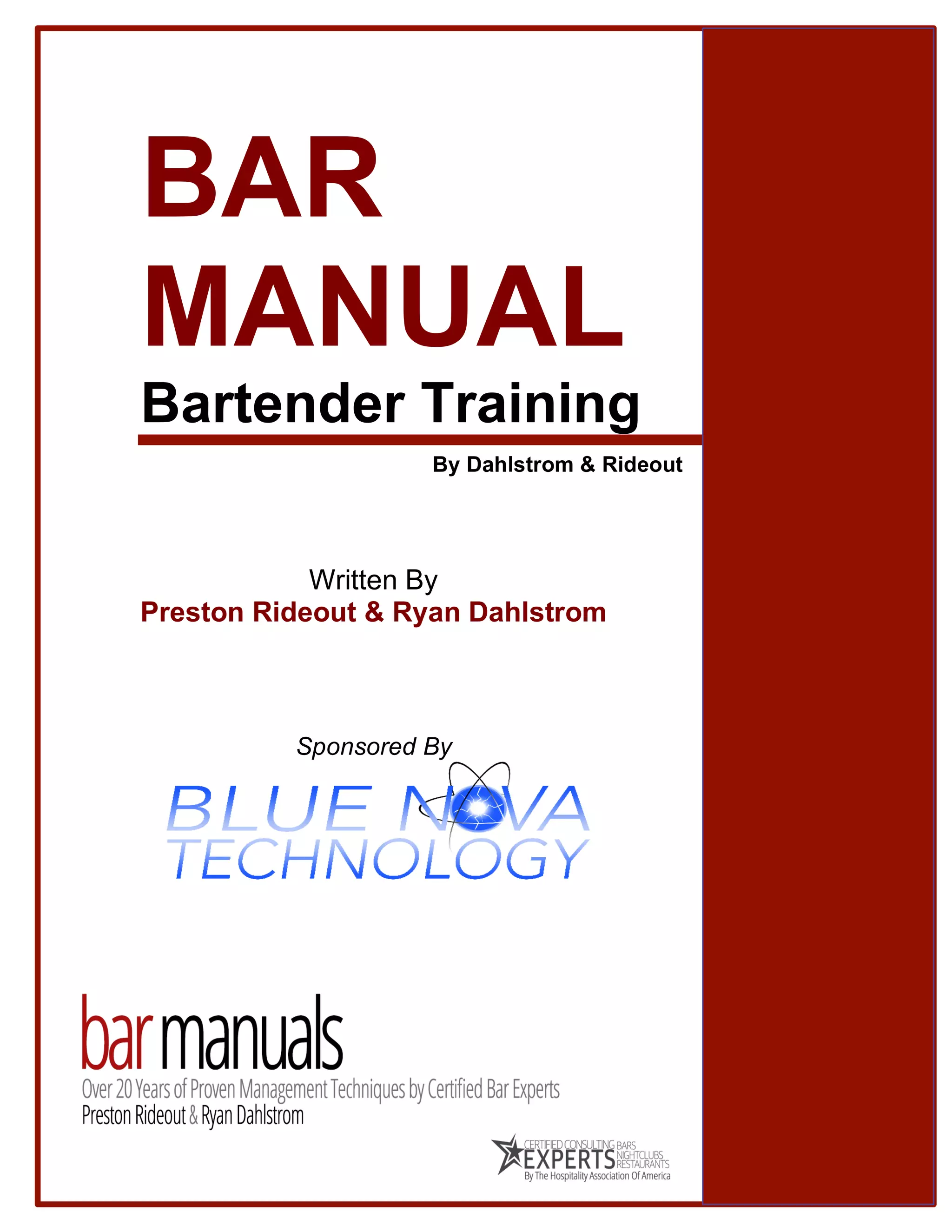Manual de Entrenamiento para Bartenders | PDF
