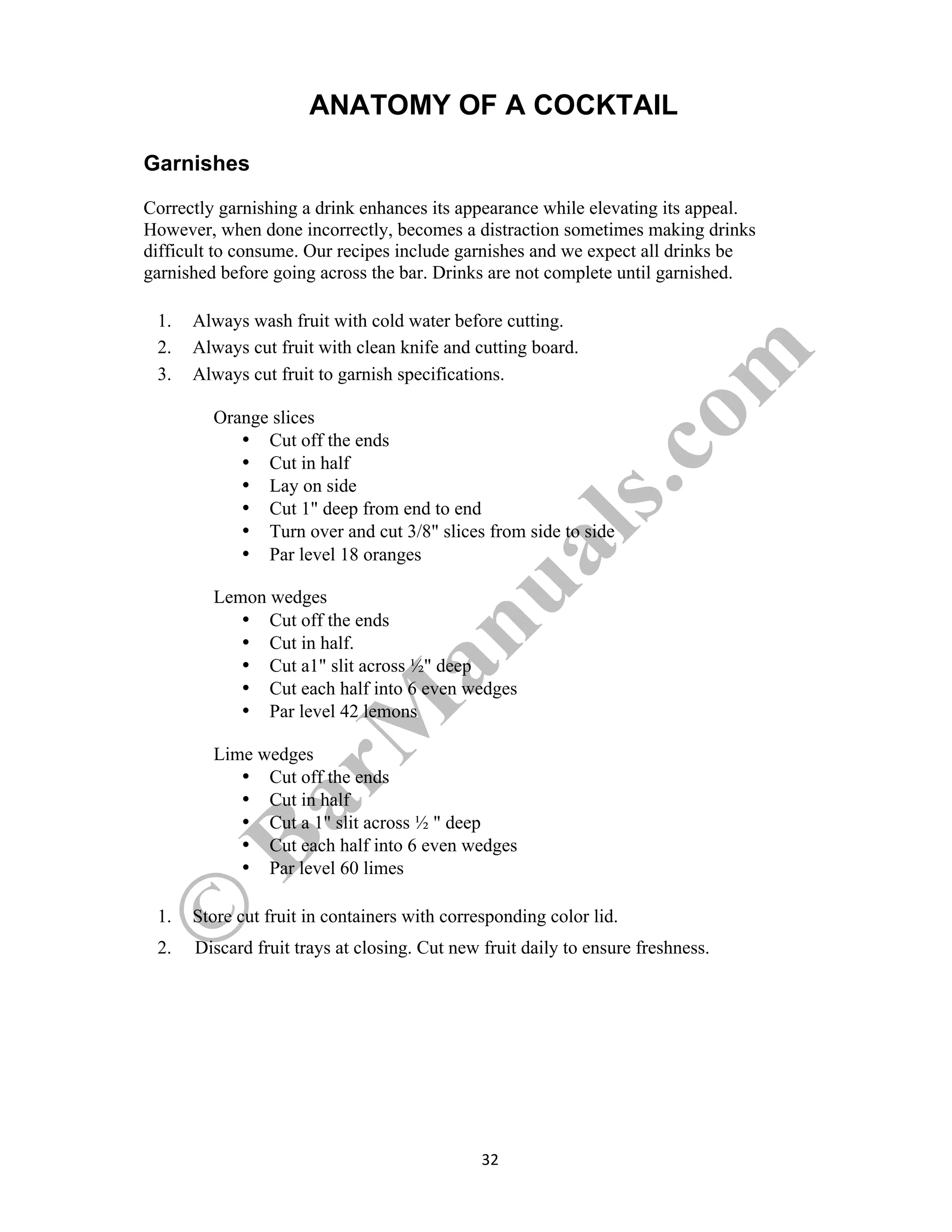 Manual de Entrenamiento para Bartenders | PDF