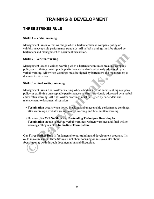 Manual de Entrenamiento para Bartenders | PDF