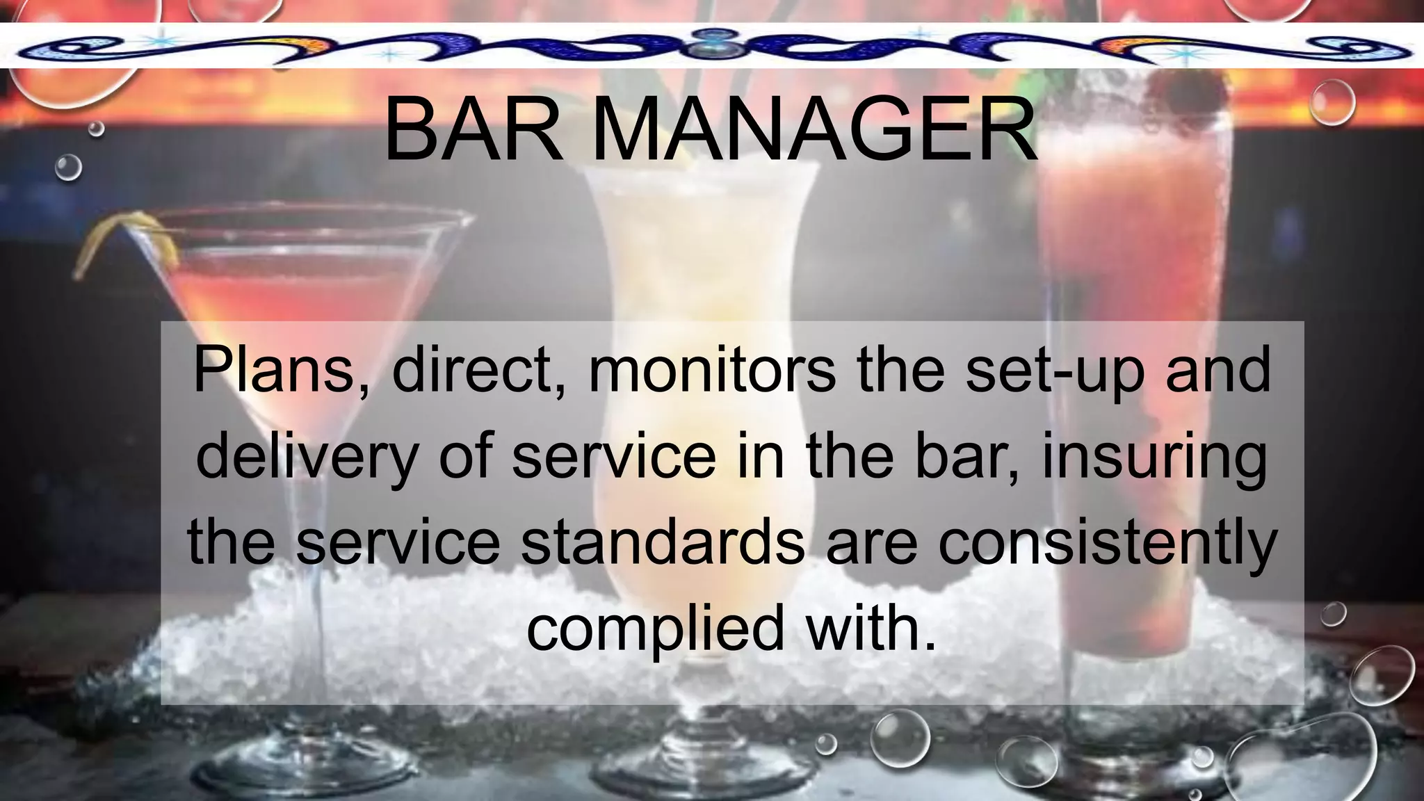 Bartending Presentation | PPTX