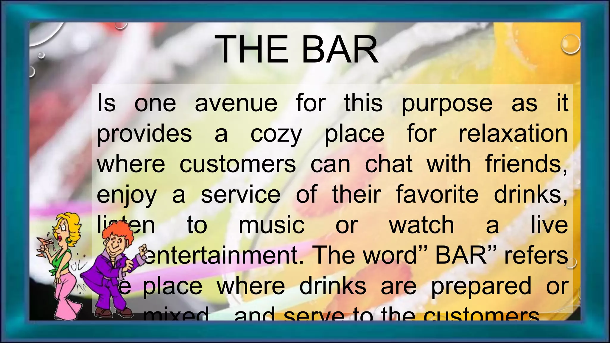 Bartending Presentation | PPTX