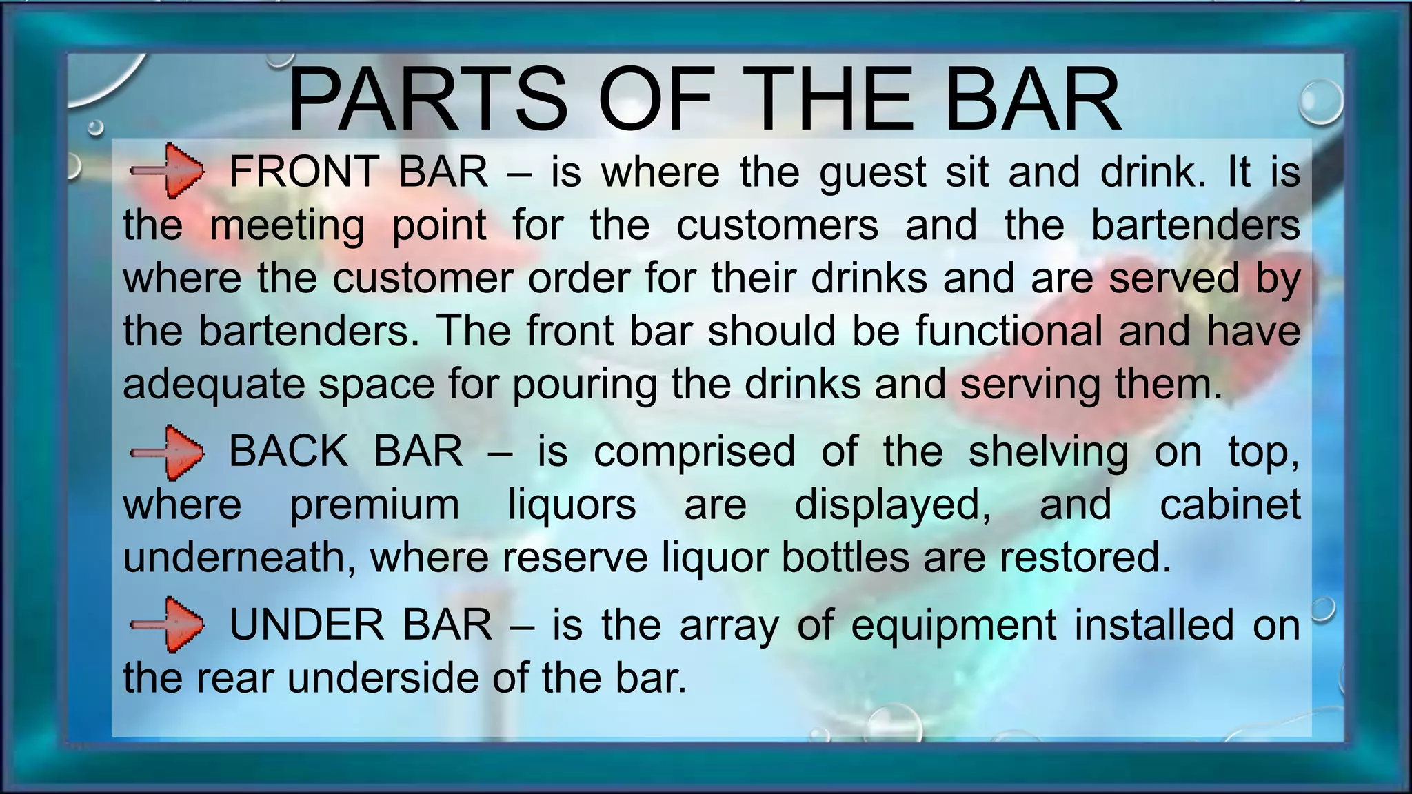 Bartending Presentation | PPTX