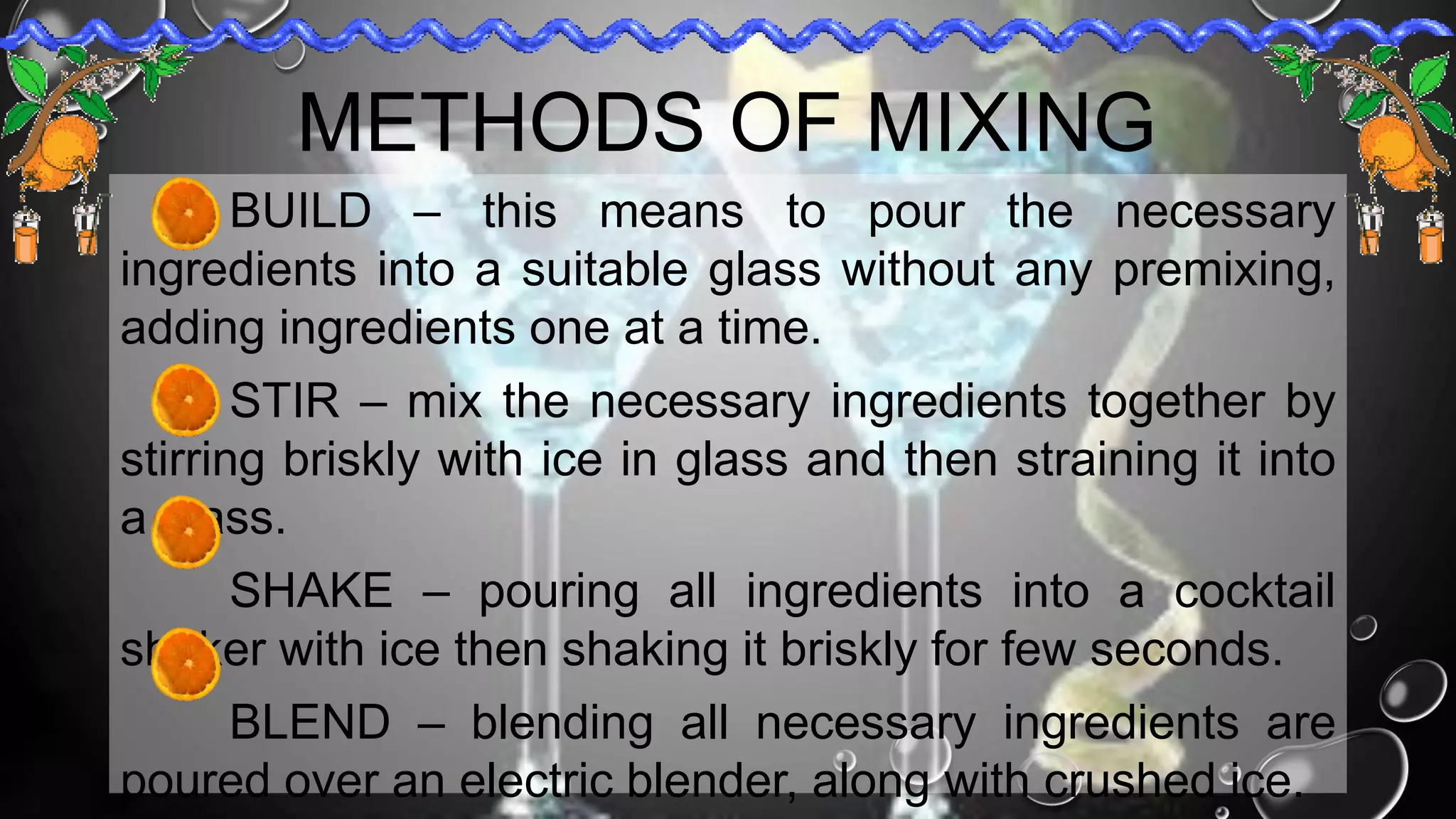 Bartending Presentation | PPTX