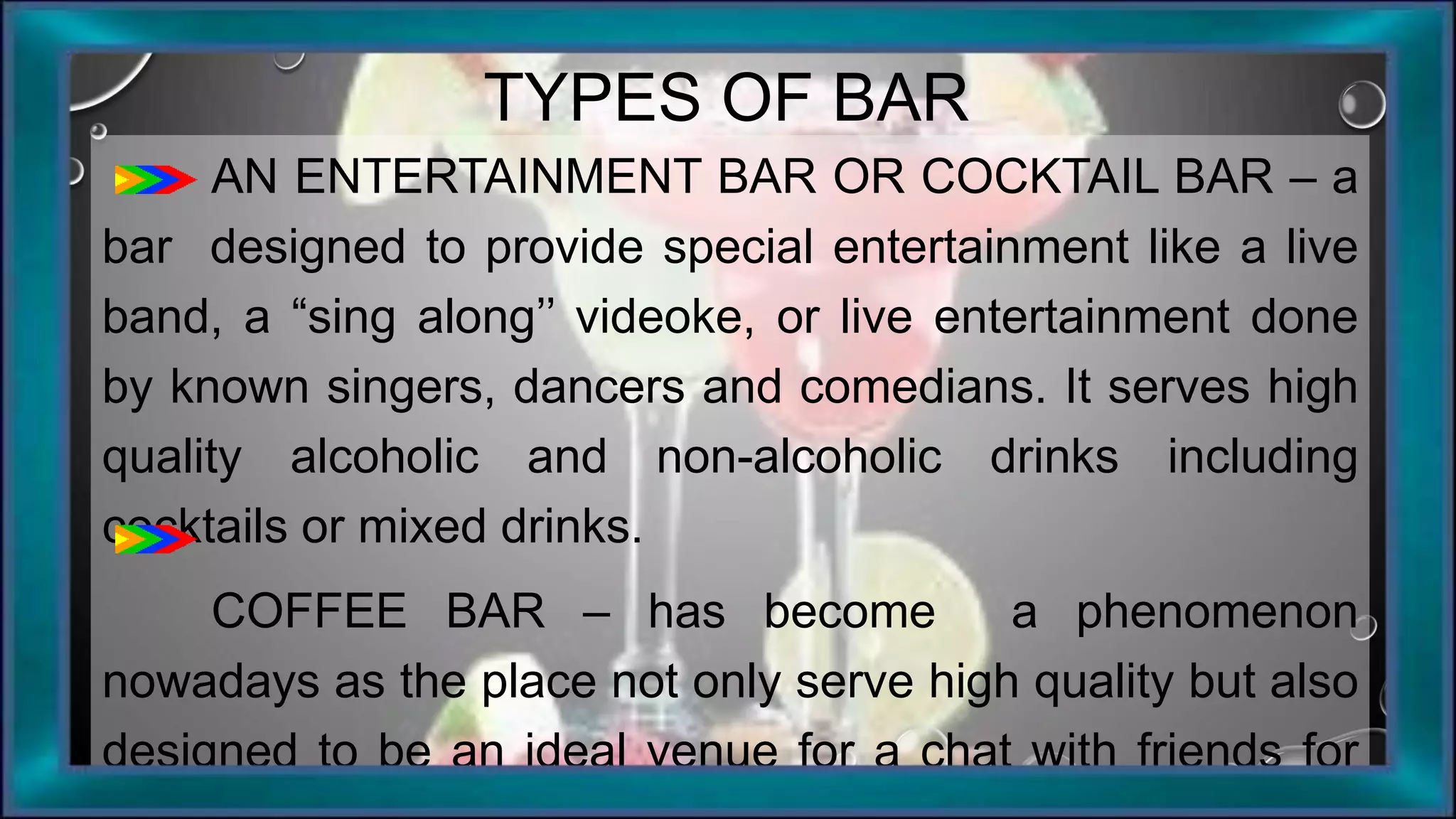Bartending Presentation | PPTX