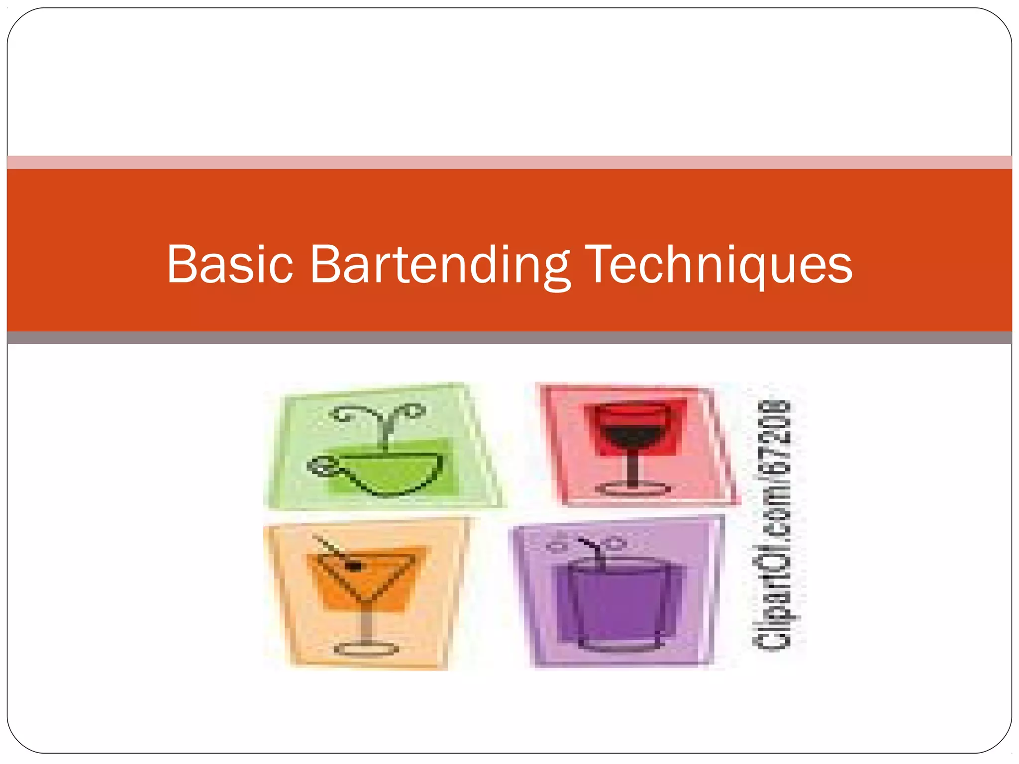 Bartending techniques | PPT