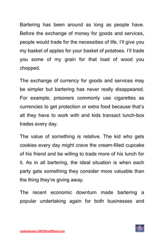 Bartering | PDF