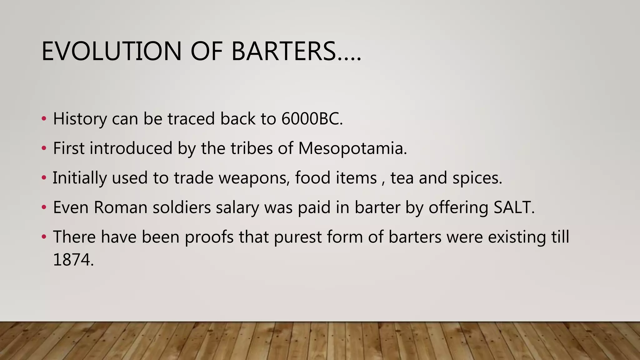 Barter system | PPTX