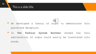 Barthe- An Introduction | PPT