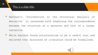 Barthe- An Introduction | PPT