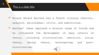 Barthe- An Introduction | PPT