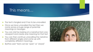 Barthes Theory | PPTX