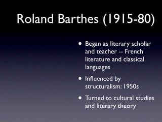 barthes class pres | PPT