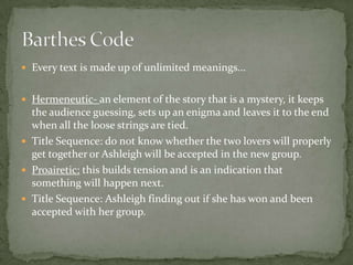 Barthes code | PPT