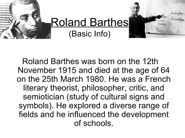 Barthes codes theory | PPT